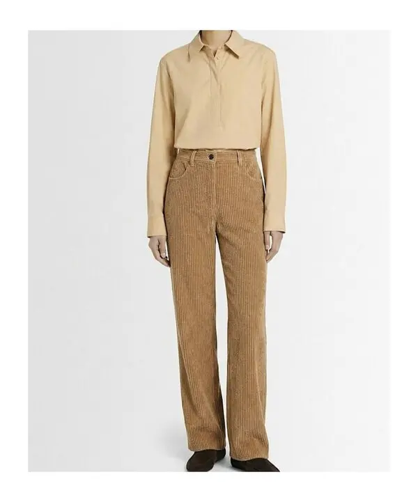THE ROW Clair Wide Leg Wool Blend Pants - Brown