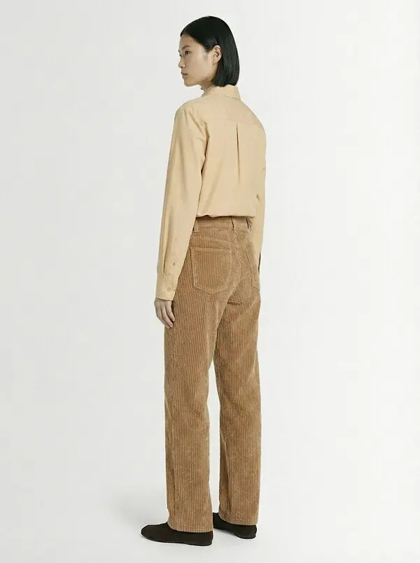 THE ROW Clair Wide Leg Wool Blend Pants - Brown