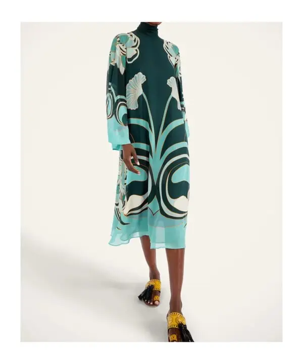La DoubleJ Magnifico Printed Midi Dress