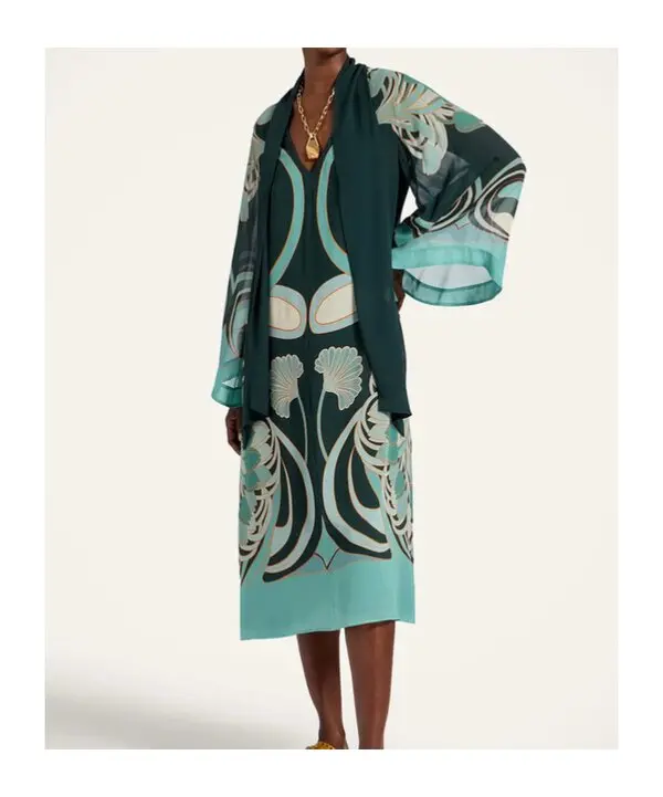 La DoubleJ Magnifico Printed Midi Dress