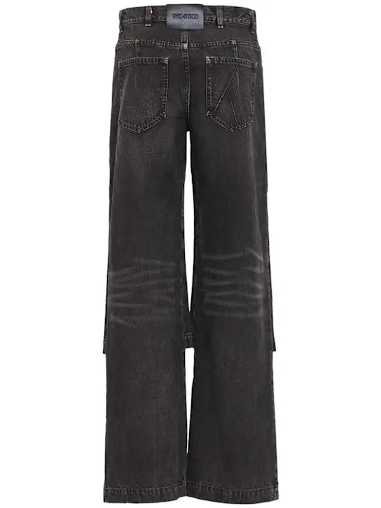 Attico Layered Baggy Jeans - Black