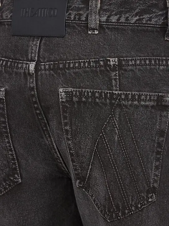 Attico Layered Baggy Jeans - Black