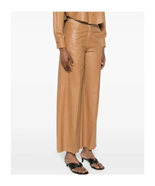 FORTE_FORTE High-waisted Wide-leg Trousers