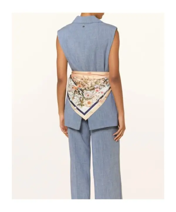 Liu Jo Sleeveless Vest With Scarf Detail - Blue