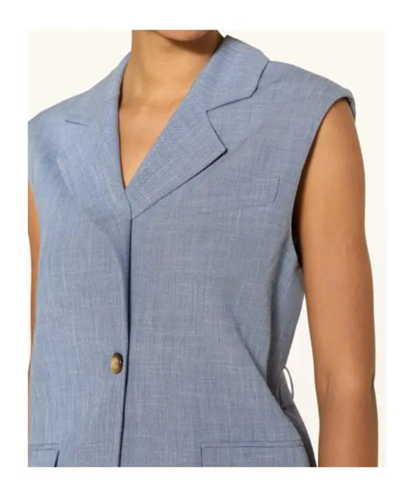 Liu Jo Sleeveless Vest With Scarf Detail - Blue