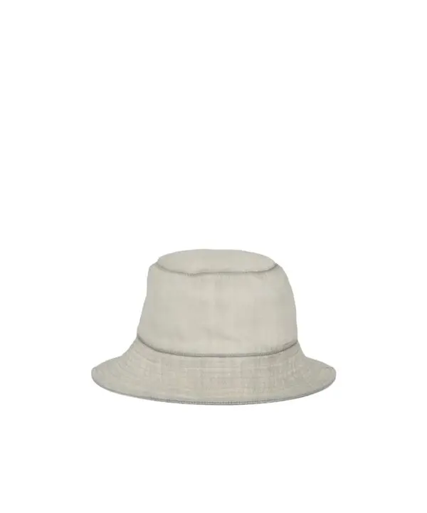 Rick Owens Denim Bucket Hat - White