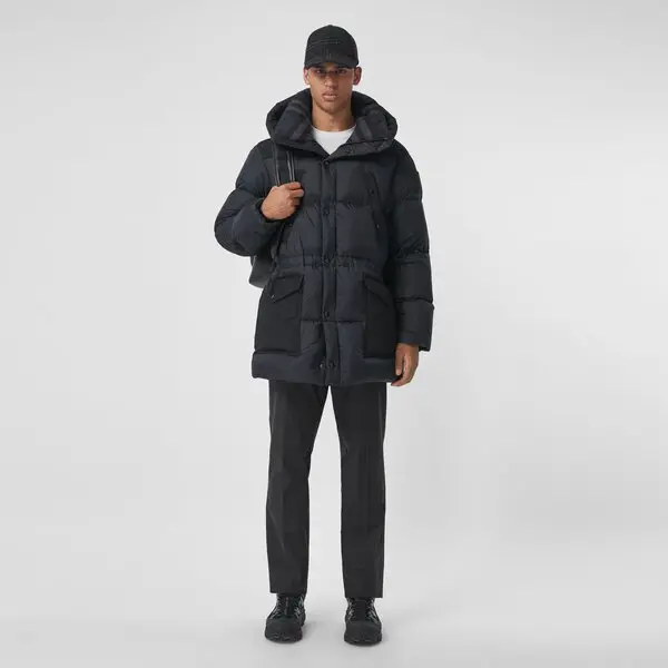 Burberry Logo Appliqué Nylon Puffer Coat