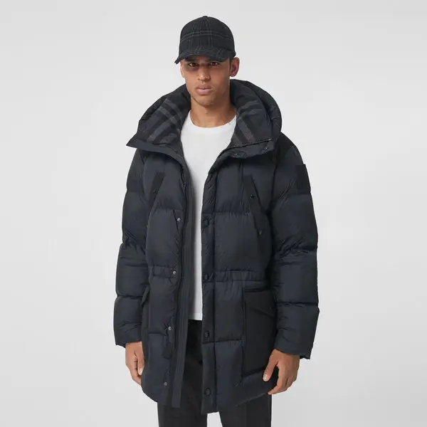 Burberry Logo Appliqué Nylon Puffer Coat