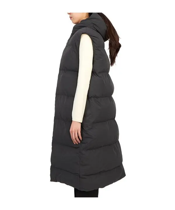 Studio Nicholson Hooded Sleeveless Cotton-padded Long Jacket - Black