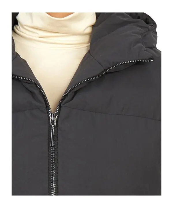 Studio Nicholson Hooded Sleeveless Cotton-padded Long Jacket - Black