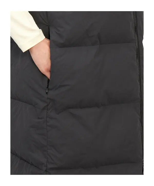 Studio Nicholson Hooded Sleeveless Cotton-padded Long Jacket - Black