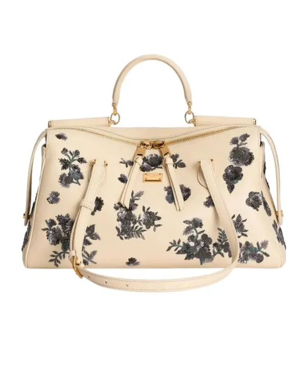 Dolce & Gabbana Embellished Floral Shoulder Bag