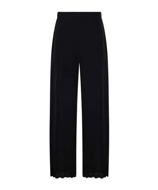 BY MALENE BIRGER High-waisted Wide-leg Pants With Fan-shaped Hem