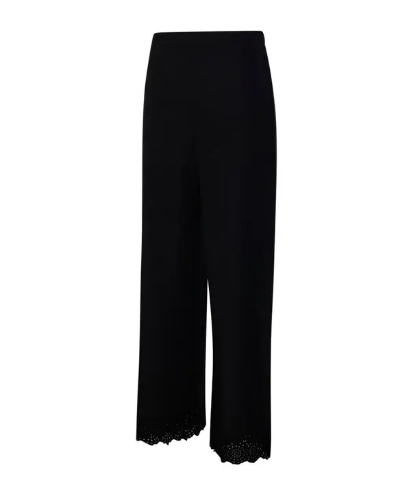 BY MALENE BIRGER High-waisted Wide-leg Pants With Fan-shaped Hem