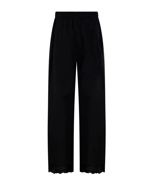 BY MALENE BIRGER High-waisted Wide-leg Pants With Fan-shaped Hem