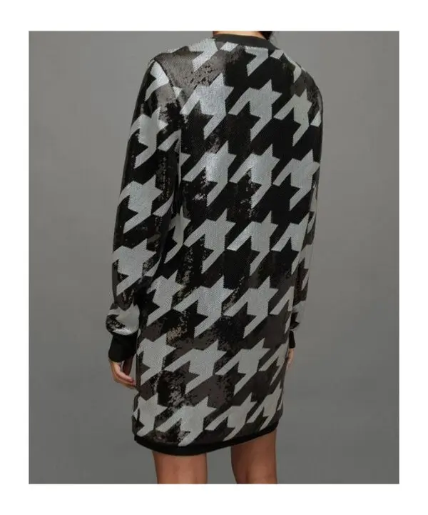 ALLSAINTS Juela Toni Sequin Houndstooth Dress
