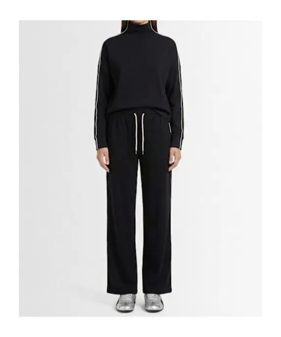 Varley Rona High Neck Sweatshirt With Striped Details