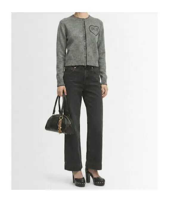 Chloé Denim Straight Leg Jeans - Black