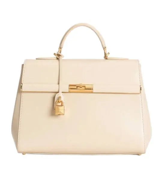 Dolce & Gabbana Marlene Foldover Top Handbag - White
