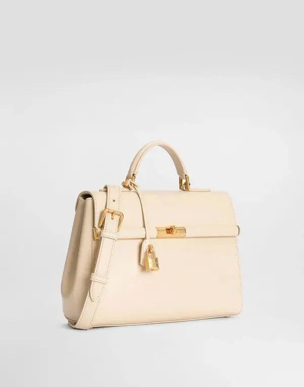 Dolce & Gabbana Marlene Foldover Top Handbag - White