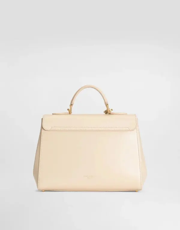 Dolce & Gabbana Marlene Foldover Top Handbag - White