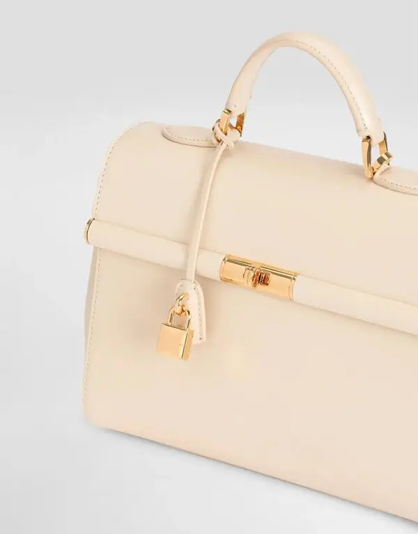 Dolce & Gabbana Marlene Foldover Top Handbag - White