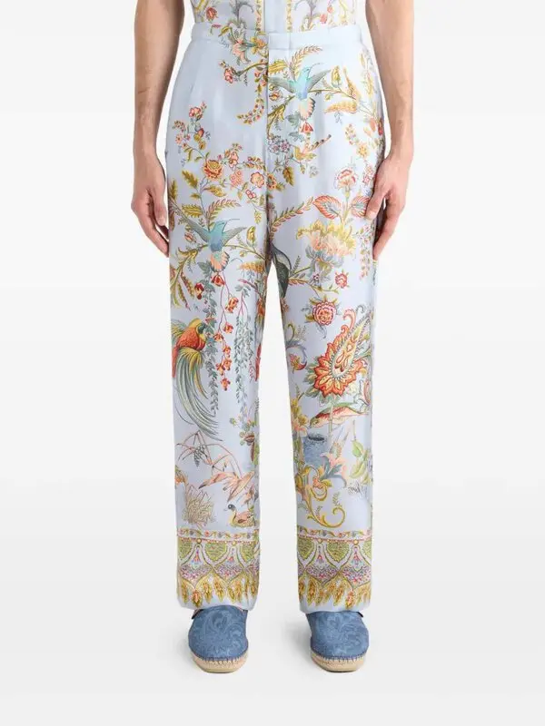Etro Wide-leg Printed Trousers - Multicolor