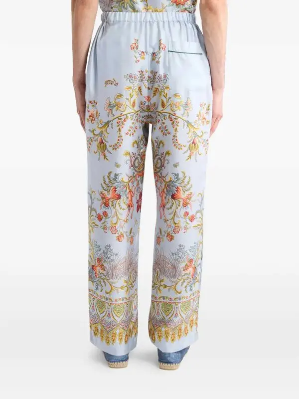 Etro Wide-leg Printed Trousers - Multicolor