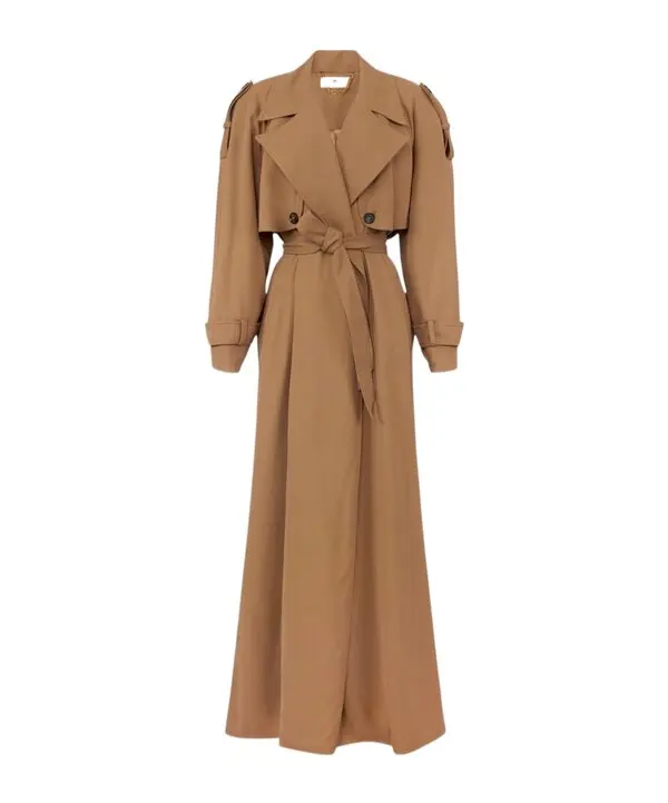 Elisabetta Franchi Flowing Gabardine Trench Coat