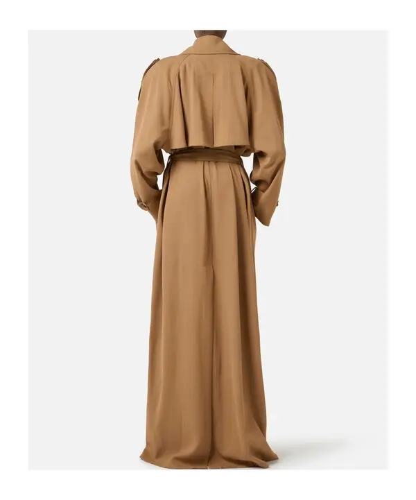 Elisabetta Franchi Flowing Gabardine Trench Coat