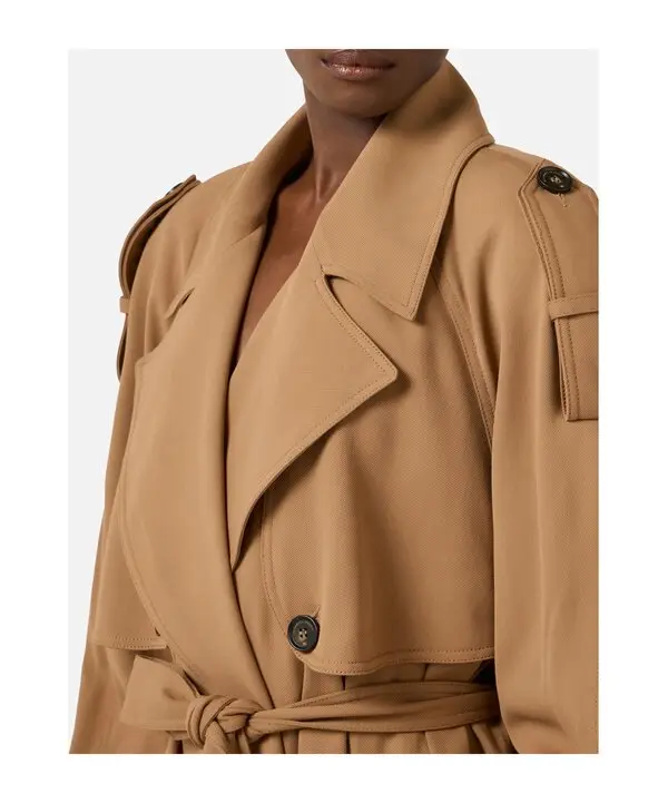 Elisabetta Franchi Flowing Gabardine Trench Coat