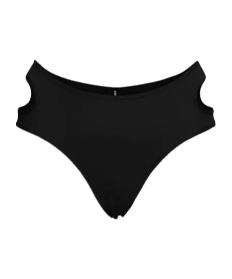 ANDREĀDAMO Ribbed Jersey Cut Out Thong - Black