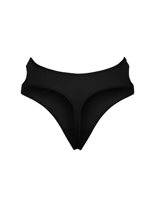 ANDREĀDAMO Ribbed Jersey Cut Out Thong