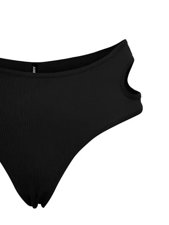 ANDREĀDAMO Ribbed Jersey Cut Out Thong