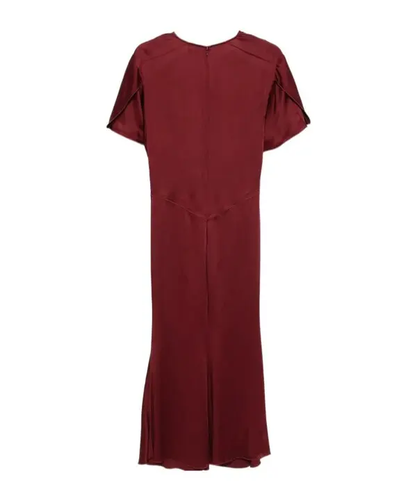 Victoria Beckham V-neck Midi Dress - Brown
