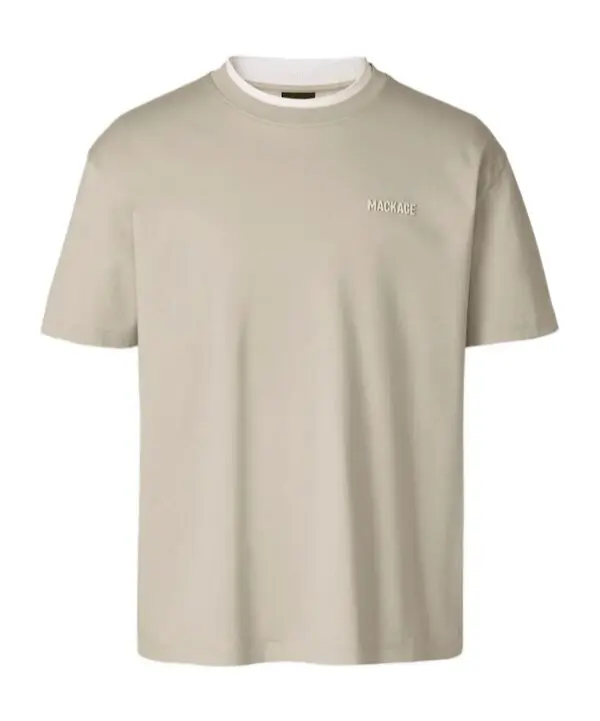 Mackage Layered Logo T-shirt - Nude