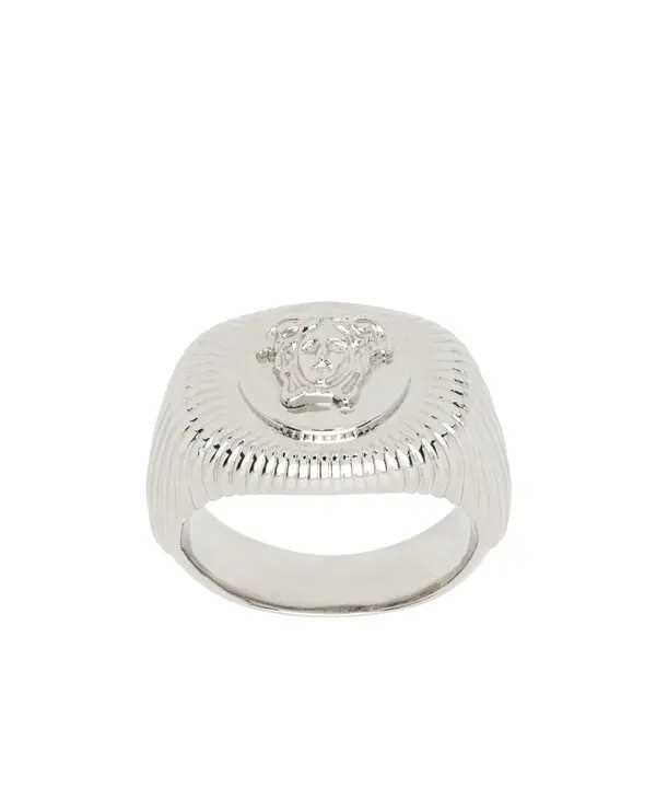 Versace Medusa Signet Ring - White