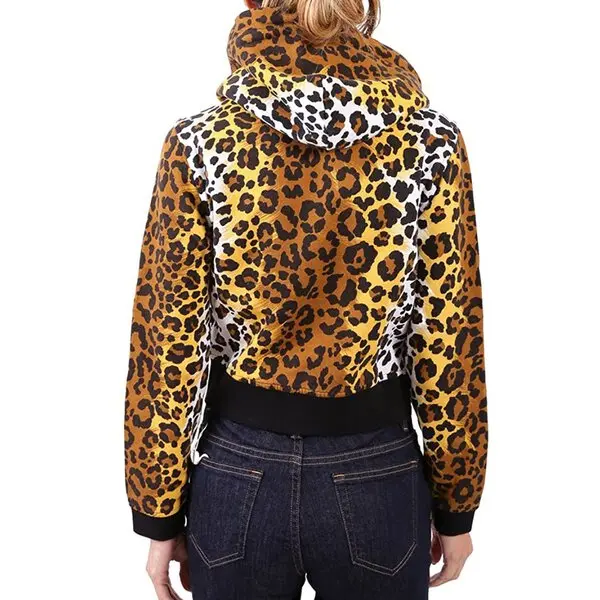Moschino Leopard Print Hooded Jacket