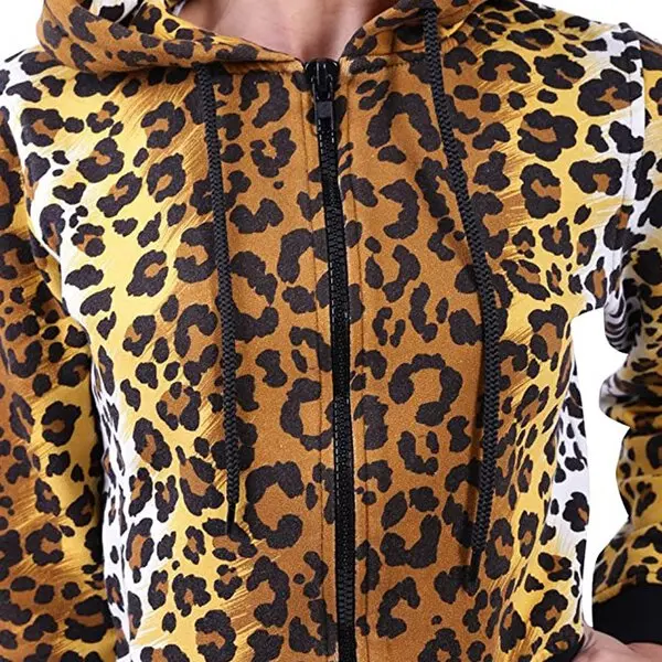 Moschino Leopard Print Hooded Jacket