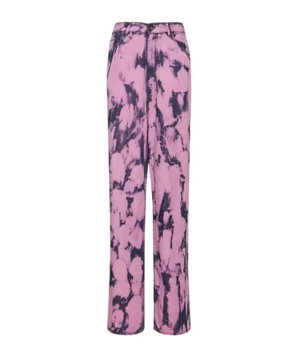 DARKPARK Alice Printed Fluid Wide Pants - Pink