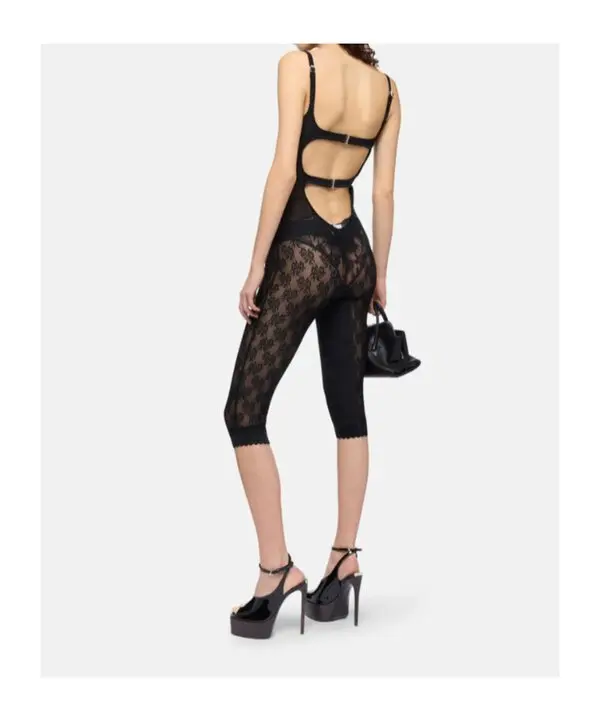 Attico Lace Bodysuit With Open Back