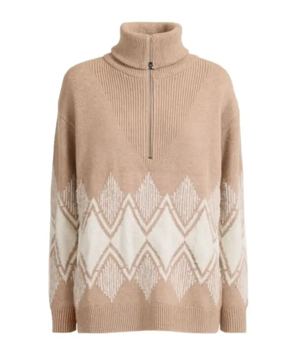 Varley Hedda Fairisle Half-zip Sweater
