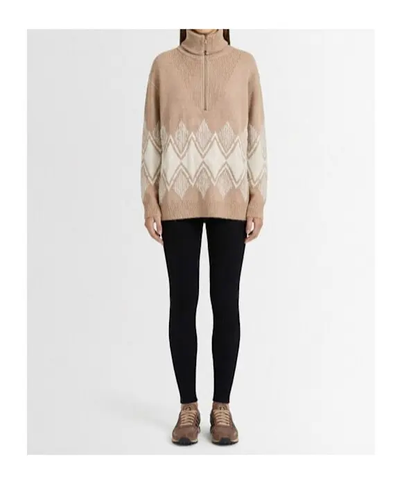 Varley Hedda Fairisle Half-zip Sweater