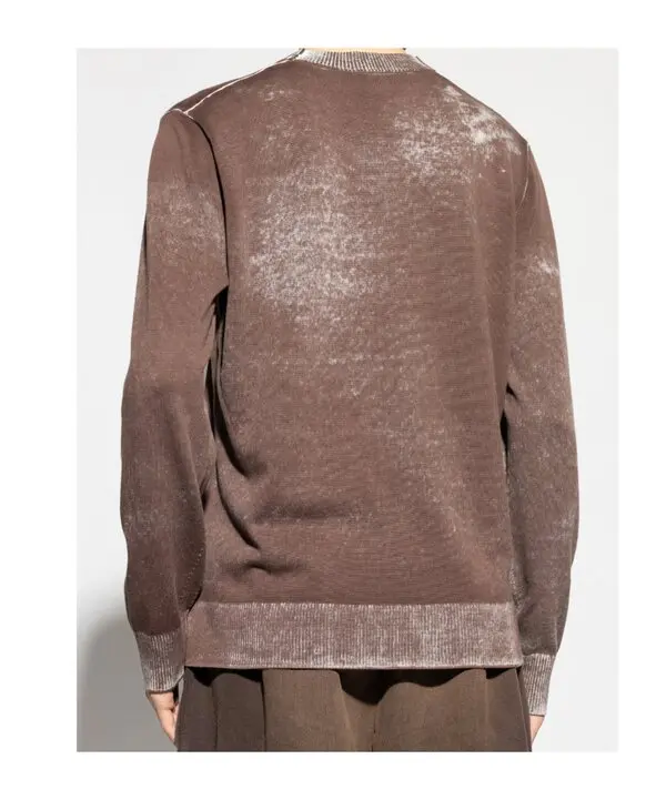 DIESEL® K-laurent" Logo Embroidered Sweater - Brown