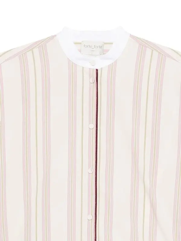 FORTE_FORTE Long Sleeve Shirt With Curved Hem