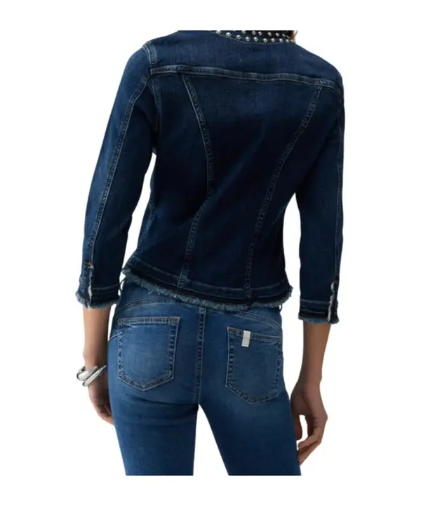 Liu Jo Studded Fringe Denim Jacket