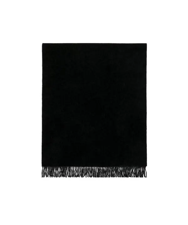 Max Mara Logo Tassel Scarf - Black