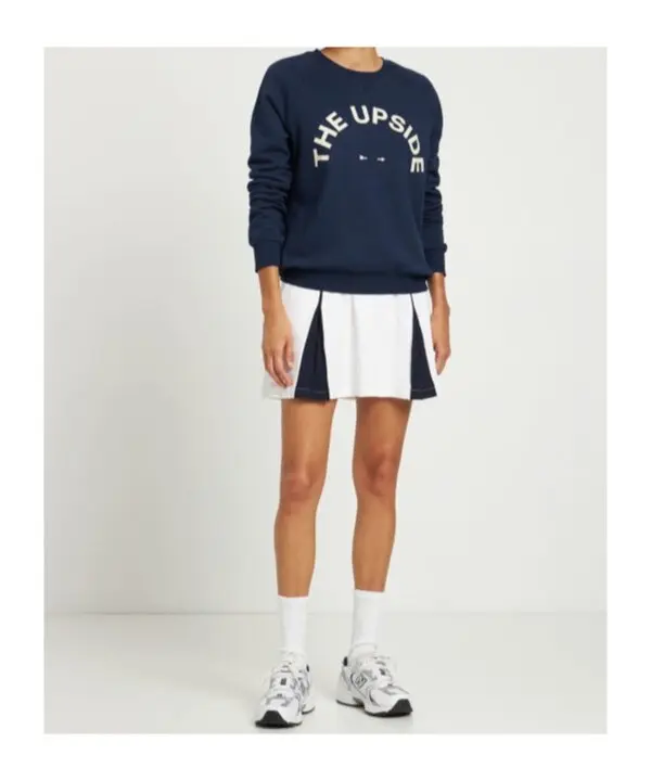 The Upside Logo Embroidered Midi Skirt