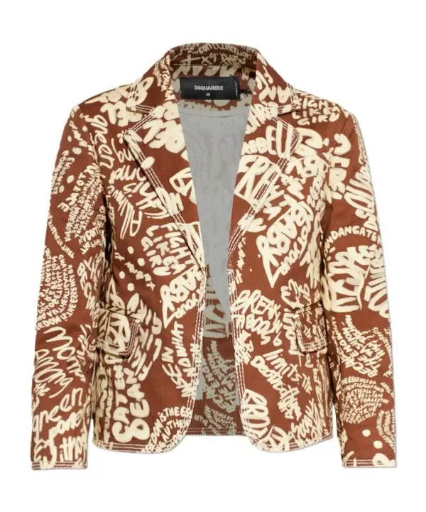 Dsquared2 Rebel Hibiscus Maggie Jacket - Brown