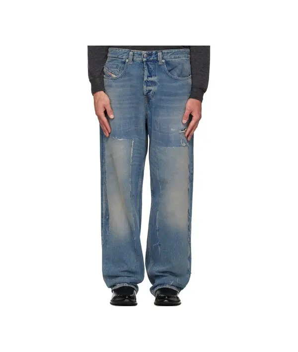 DIESEL® D-macro 2001 Jeans Wide Leg - Medium Blue